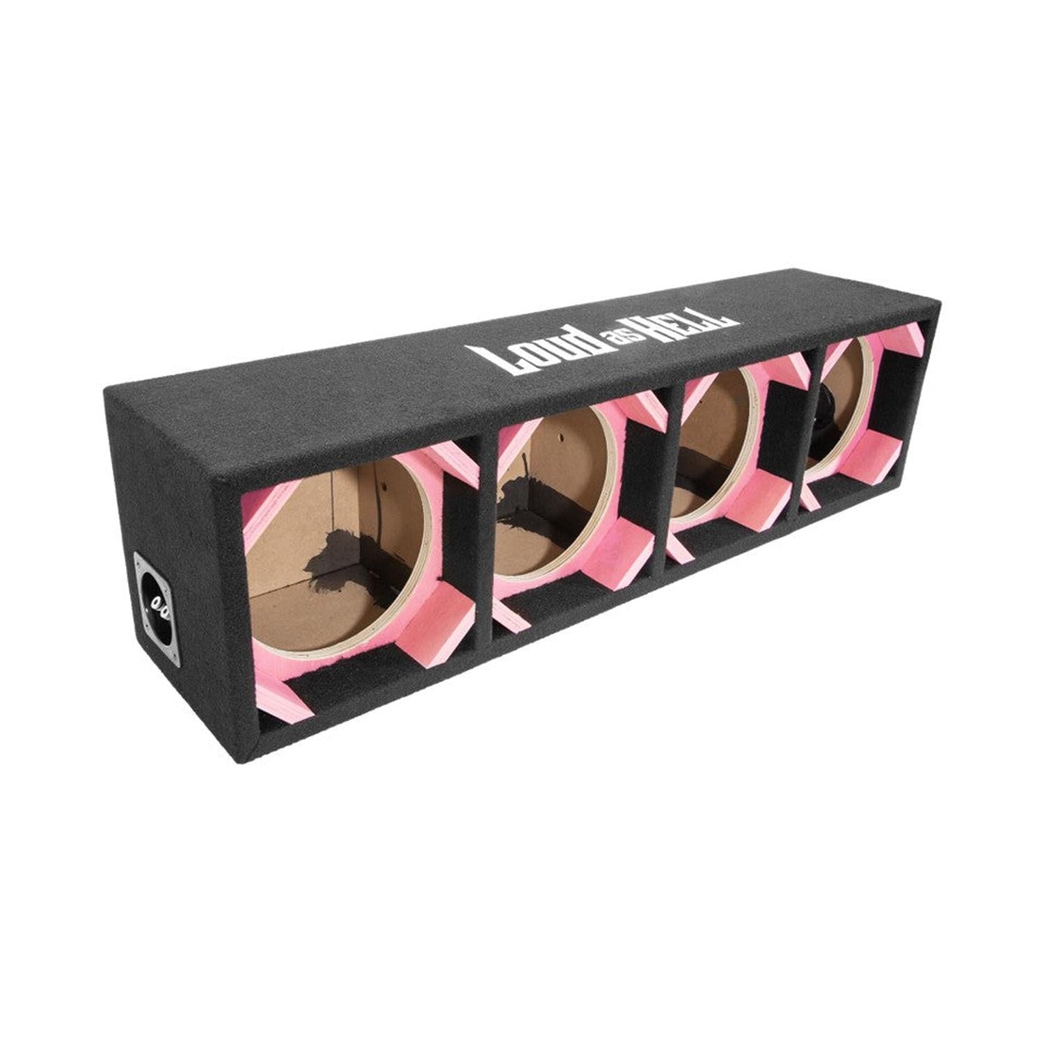 Loud as Hell 4x8" Kick Board Pink 8" (20cm) Subwoofer Enclosure